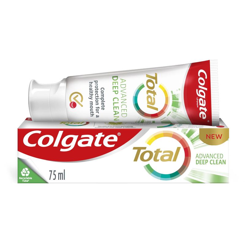 Colgate Total Advanced Deep Clean Toothpaste 75ml cleans deep in hard ...