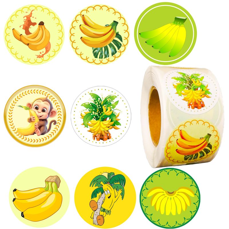 BignzwPlay 500 PCS Banana Themed Stickers,Banana Tree Fruit Baby Shower ...