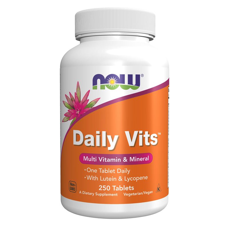 NOW Supplements, Daily Vits™, One Tablet Daily with Lutein & Lycopene ...