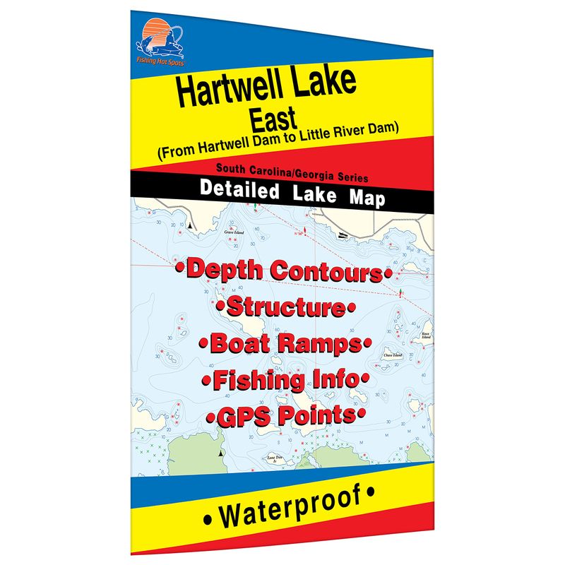 Hartwell Lake-East Fishing Map - EveryMarket