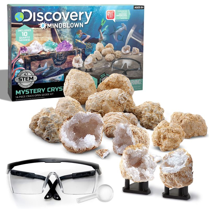 Discovery Kids Toy Mystery Crystals Geode Excavation Kit 14pc - EveryMarket