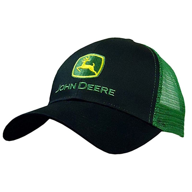 John Deere Embroidered Logo Mesh Back Baseball Hat - One-Size - Men's ...
