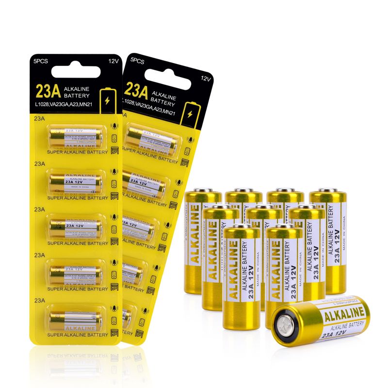 23A 12 Volt Battery 10 Pack 23A 12V Alkaline Batteries Long Lasting 23a ...