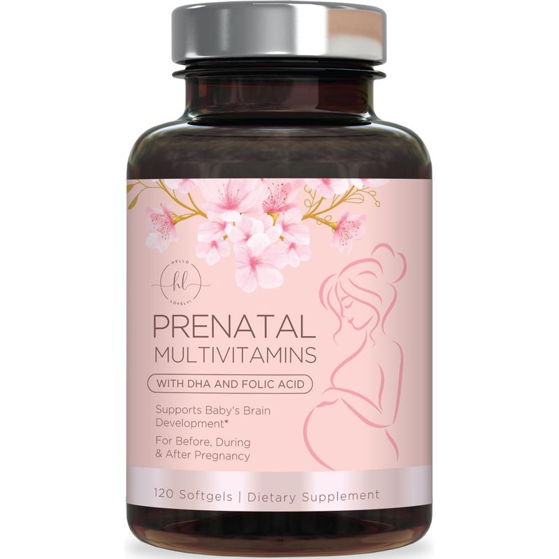 Women's Prenatal Multivitamin with Folic Acid + DHA, Essential Prenatal ...