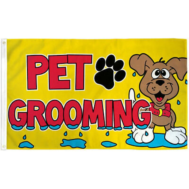 Pet Grooming Flag 3x5ft Pet Groomer Banner Sign Pet Friendly Pet ...