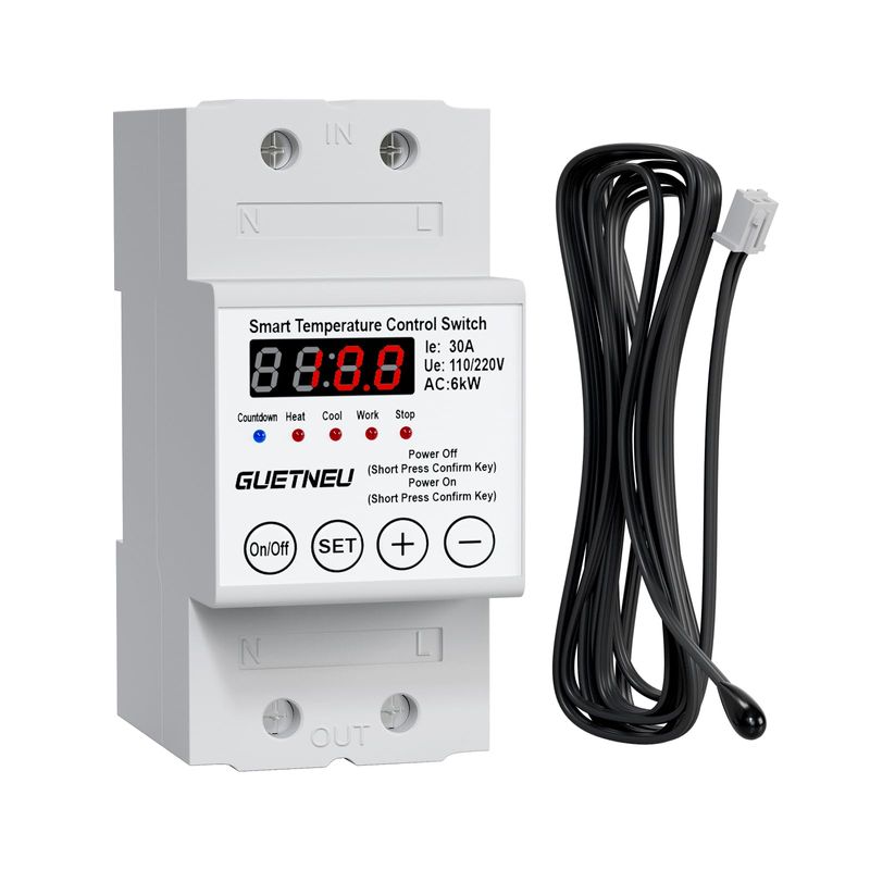 Smart Temperature Controller 63a 110 220v，led Display Temperature Control Switch 40℉to 284