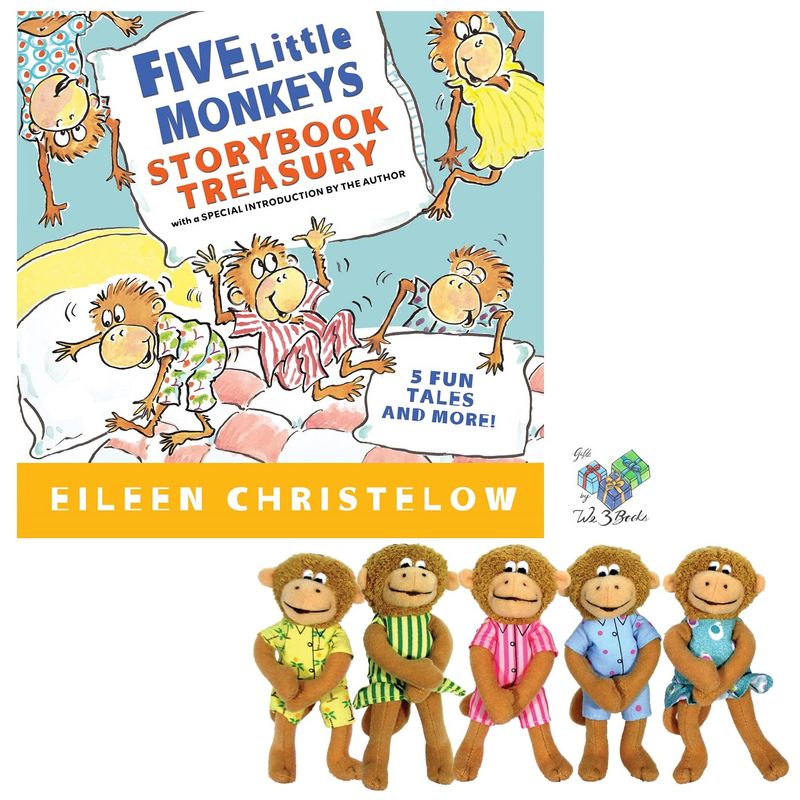 MerryMakers Five Little Monkeys Finger Puppet Playset; 5 Stories: Five ...