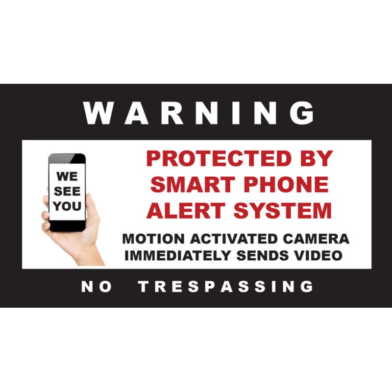 Protected By Smart Alert System Warning Stickers / 6 Pack + FREE ...