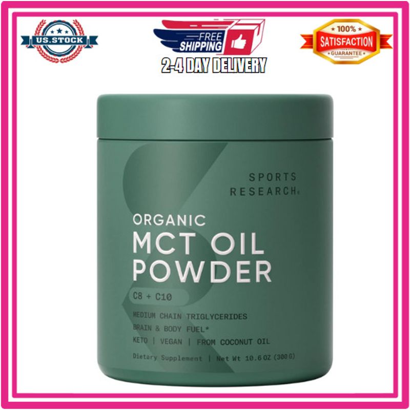 Sports Research Organic MCT Oil Powder - Keto & Vegan MCTs C8, C10 from Coconuts - Online ...