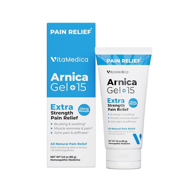 VitaMedica Arnica Gel Plus 15 Healing Plant Compounds, Extra Strength Formulation for Bruising ...