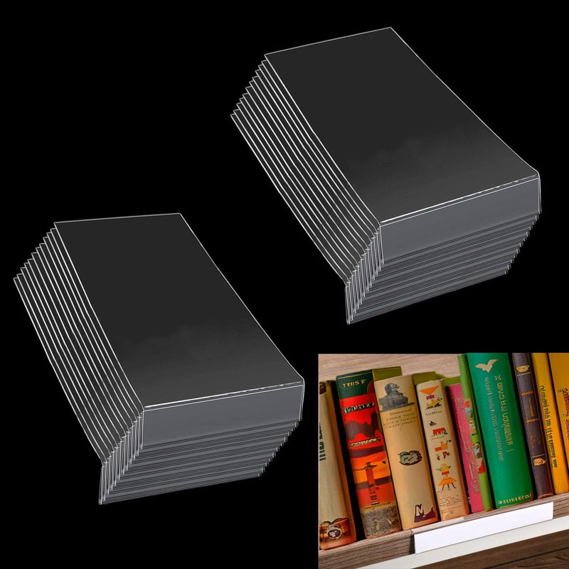 DANUDON 15 PCS Library Shelf Label Holders, Clear Shelf Labels Shelf ...