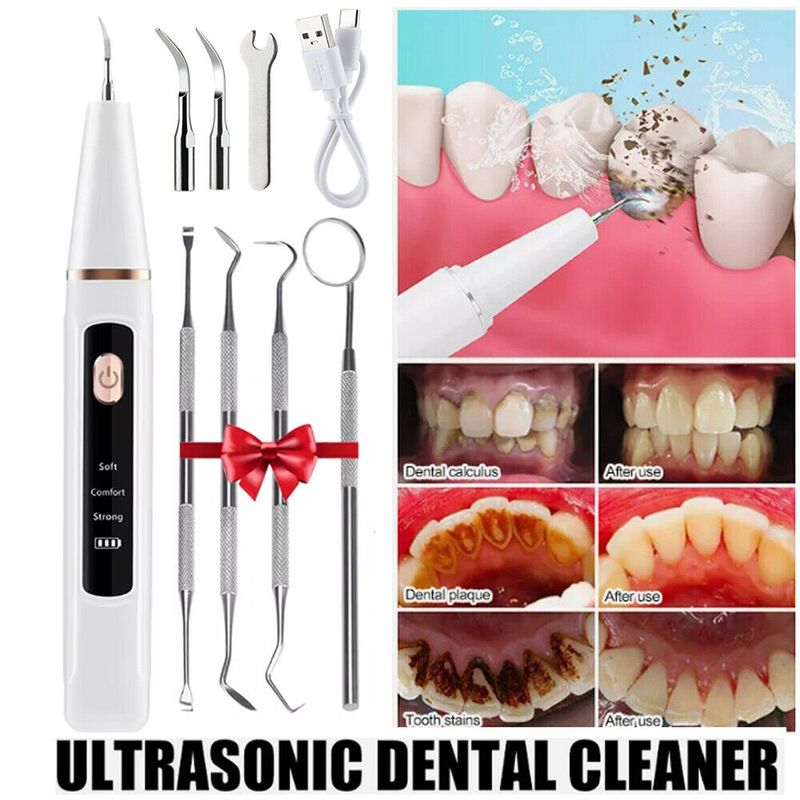 Electric Plaque Tartar Remover for Teeth - Ultrasonic Tooth Cleaner ...