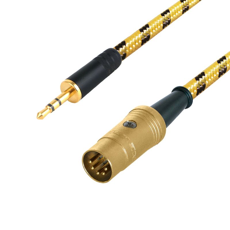 QUAD Premium AUX input cable. 3.5mm Mini Jack to 5 Pin Din Audio Lead ...