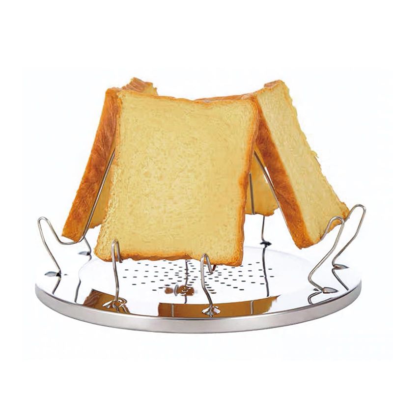 Camping Toaster, 4 Slice Bread Toaster for Gas Cooker, Foldable Toast ...