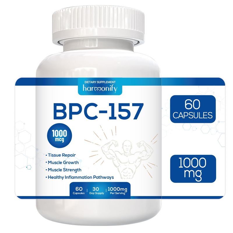 HARMONIFY BPC-157 Peptide Capsules, Muscle&Workout Recovery, 60 Cnts ...
