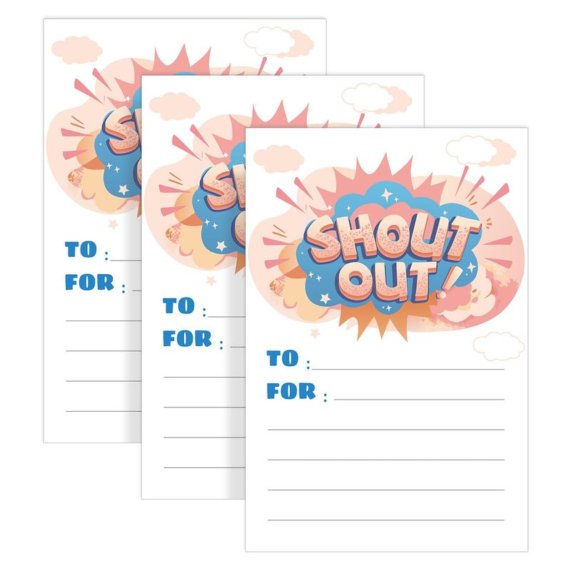 50pcs Shout Out Cards, Fun Shout Out Cards for Employees Recognition ...
