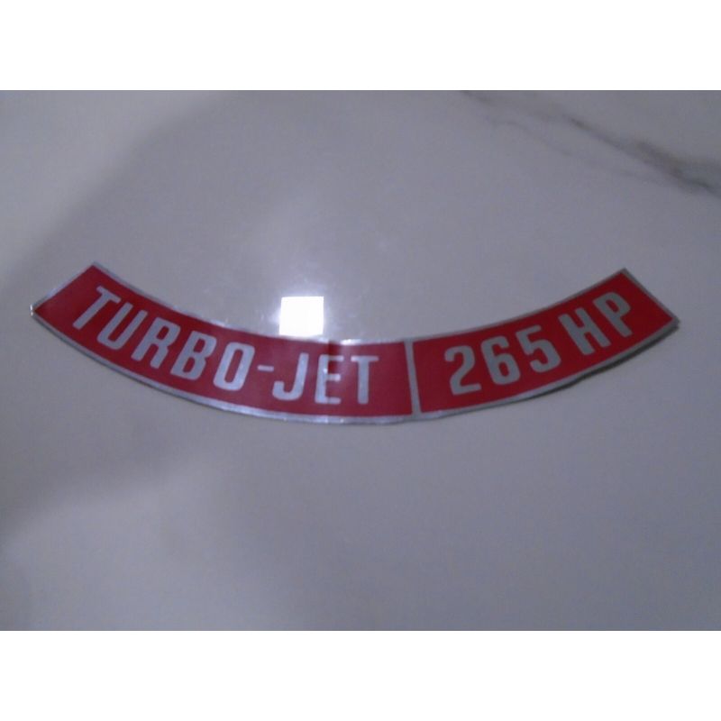 Reproduction Chevy Turbo-Jet 265hp Air Cleaner Decal - Online ...