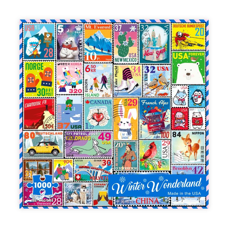 Re-marks Winter Wonderland Puzzle, Collage Puzzle for All Ages, 1000 ...