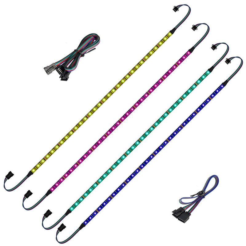 BTF-LIGHTING LED RGB PC LED Tape Light 4x50CM RGB LED Light Strip 12V ...