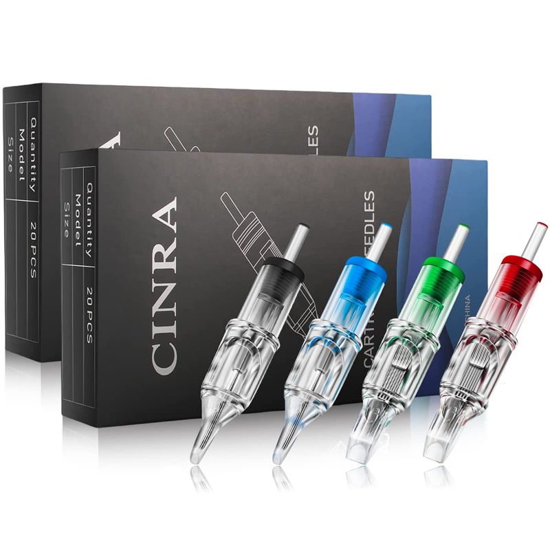 Tattoo Cartridge Needles, CINRA 40Pcs Tattoo Needles Mixed Needle ...