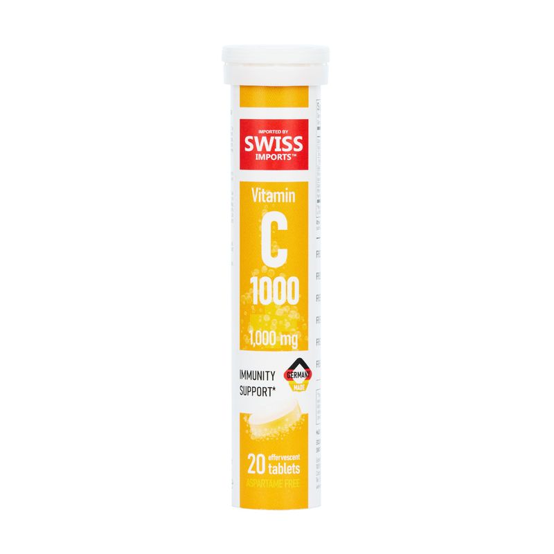 Swiss Imports Effervescent Vitamin C 1000mg Dietary Supplement, 3-Pack ...