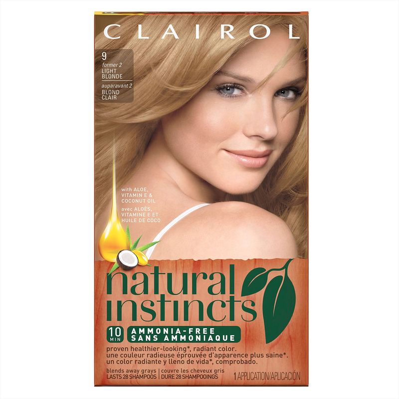 Clairol Natural Instincts, 9 / 2 Sahara Light Blonde, Semi-Permanent ...