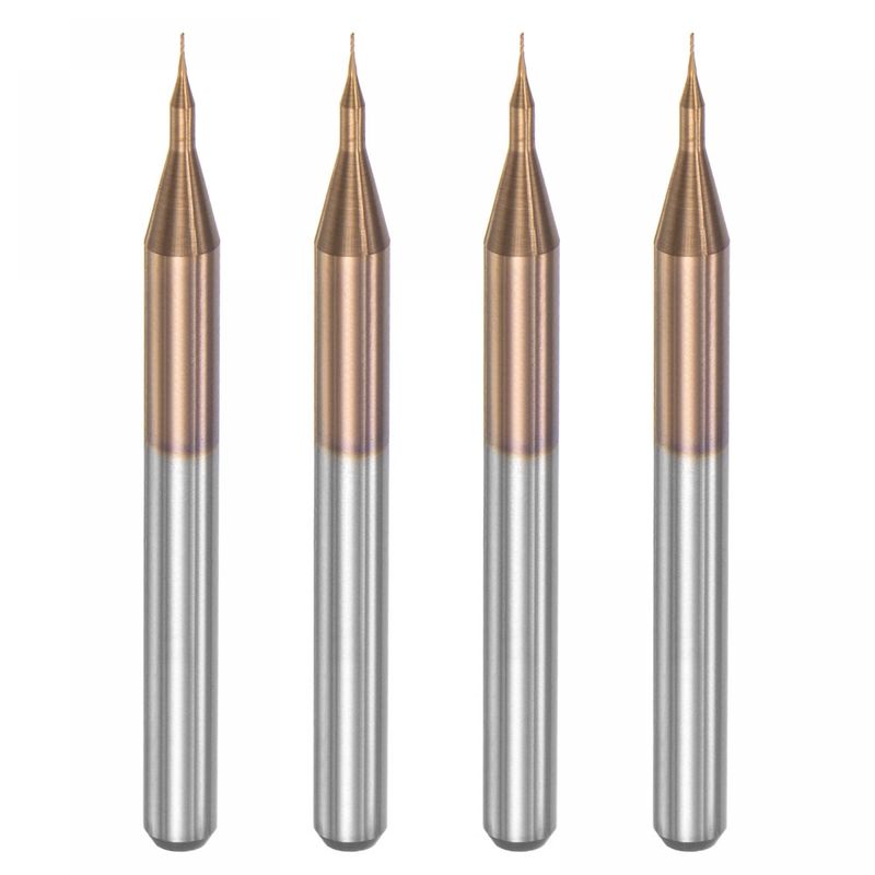 uxcell End Mill CNC Router Bit Titanium Coated Tungsten Carbide ...