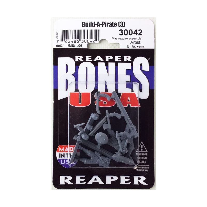 Modular Pirate Miniature Figure 25mm Heroic Scale Reaper Bones USA ...