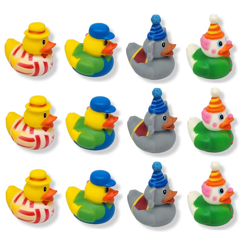 Cool Rubber Ducks (2") Standard Size. (12 Pack) Cute Duck Bath Tub Pool ...