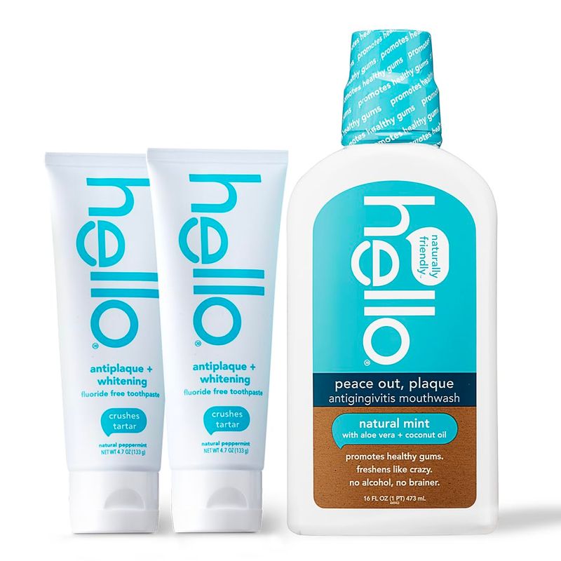 Hello Antiplaque and Whitening Fluoride Free Toothpaste and Naturally ...