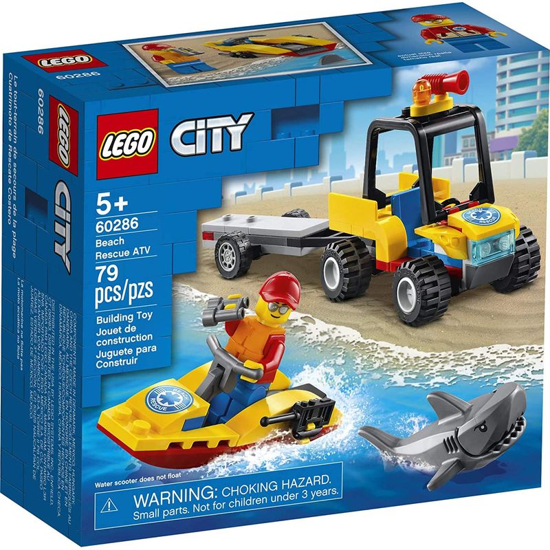 LEGO City Beach Rescue ATV 60286 Building Kit; Fun Cool Toy for Kids ...