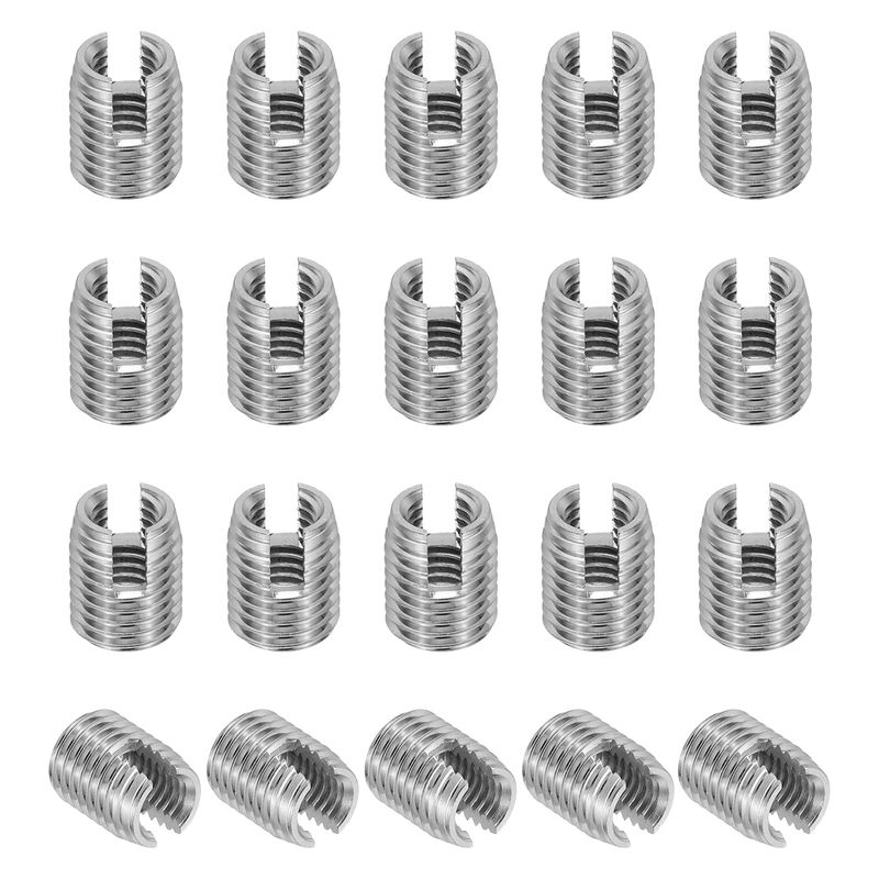 PATIKIL Self-Tapping Threaded Inserts, 20 Pcs M8 x M12 x 15mm 303 ...