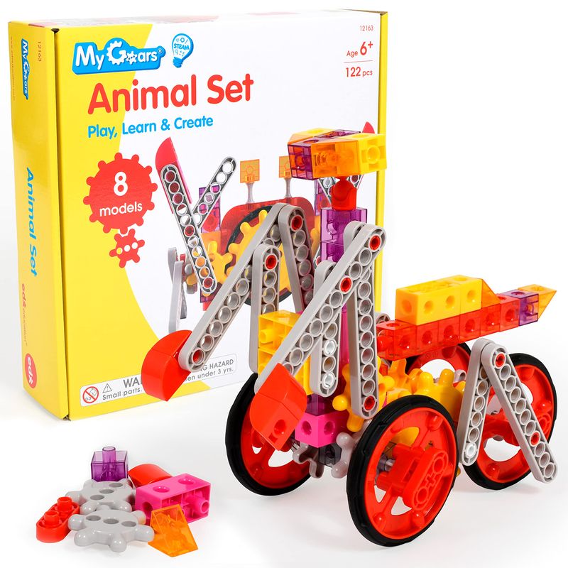 edxeducation My Gears Animal Set | 122 pieces | 8+ Activities | Gears ...