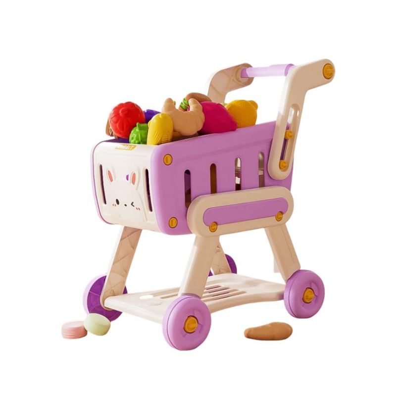 Aeroor Mini Shopping Cart, Toy Mart, Kitchen Toys, Fruits, Vegetables ...