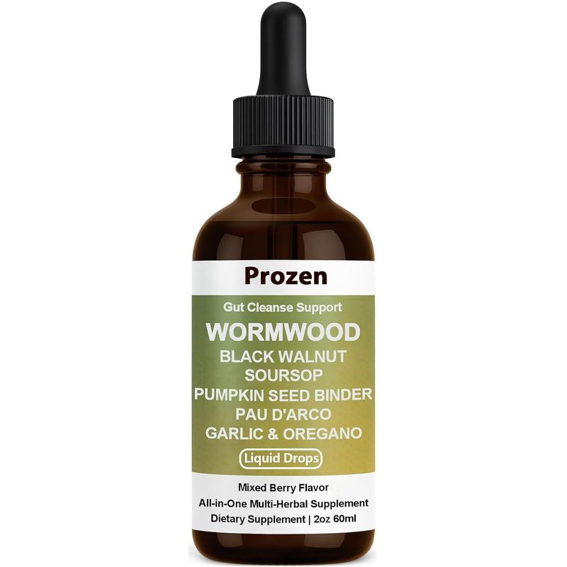 Shwfhi Prozen Wormwood Gut Cleanse Liquid Drops, Nuvian Wormwood Black ...