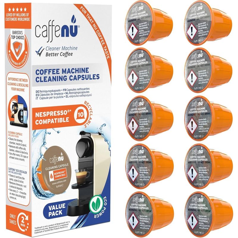 Nespresso Compatible Cleaning Pods. 10 Cleaner Capsules. Improved ...