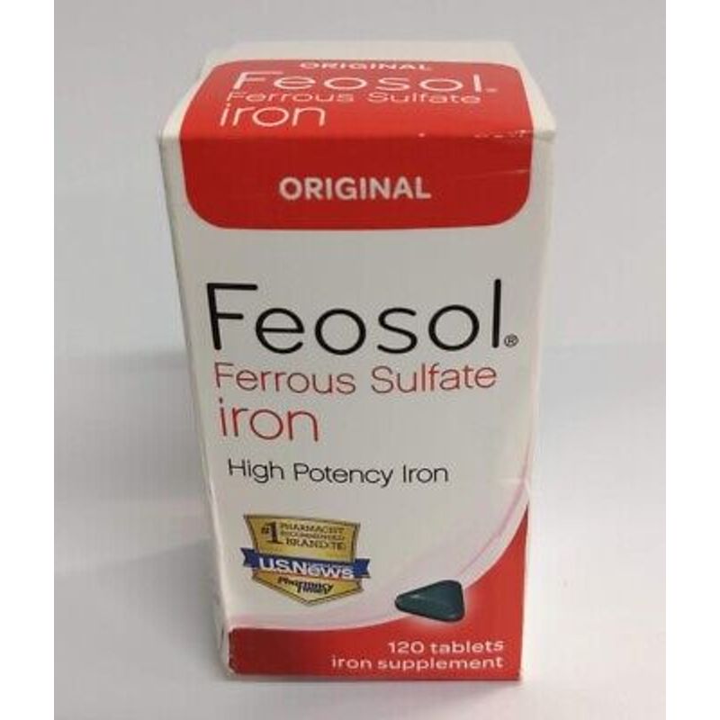 2 PACK Feosol Ferrous Sulfate High Potency Iron, 120 Tablets - Online ...