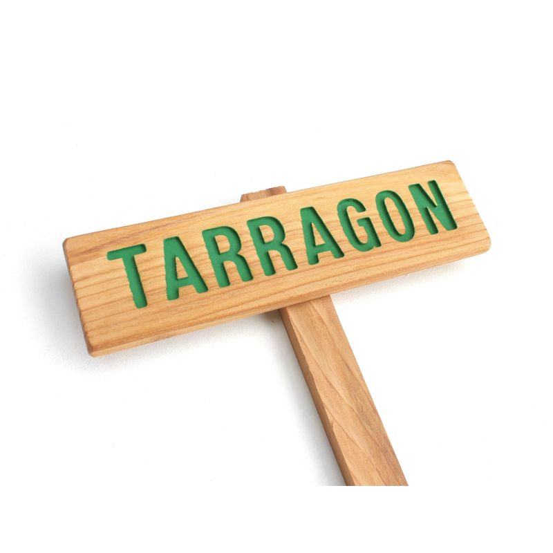 Tarragon Herb Garden Sign, Painted & Oil Sealed Cedar Wood: Hand Routed ...