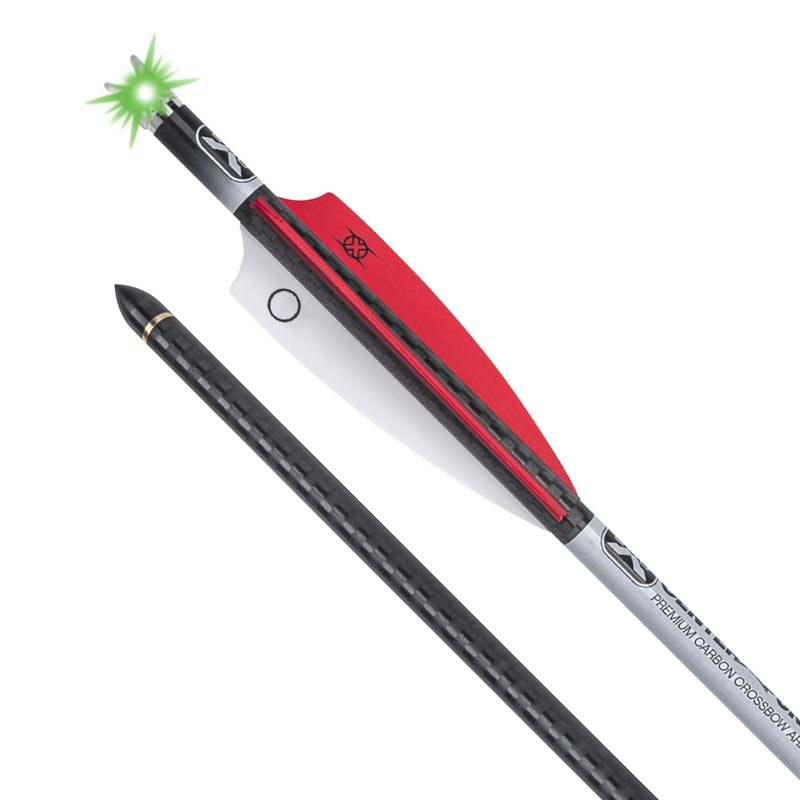 TenPoint EVO-X Lighted CenterPunch - 20" Carbon Crossbow Arrows, Pack ...