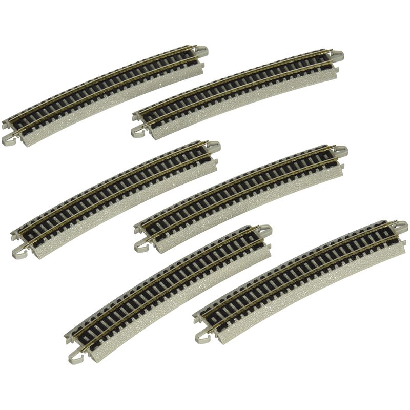 Bachmann Trains - Snap-Fit E-Z TRACK 19” RADIUS CURVED TRACK (6/card ...