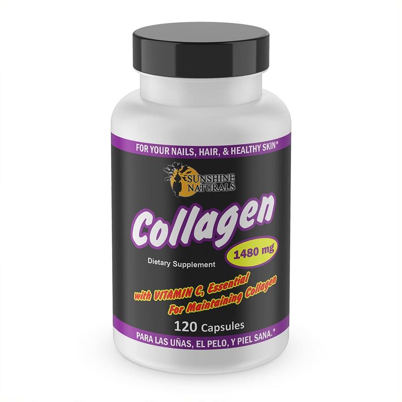 Sunshine Naturals Hydrolyzed Collagen and Vitamin C Dietary Supplement ...