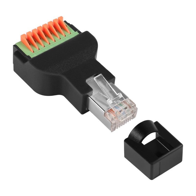 QIANRENON RJ45 Male Quick Connect Solderless Adaptor RJ45 Male to 8Pin ...