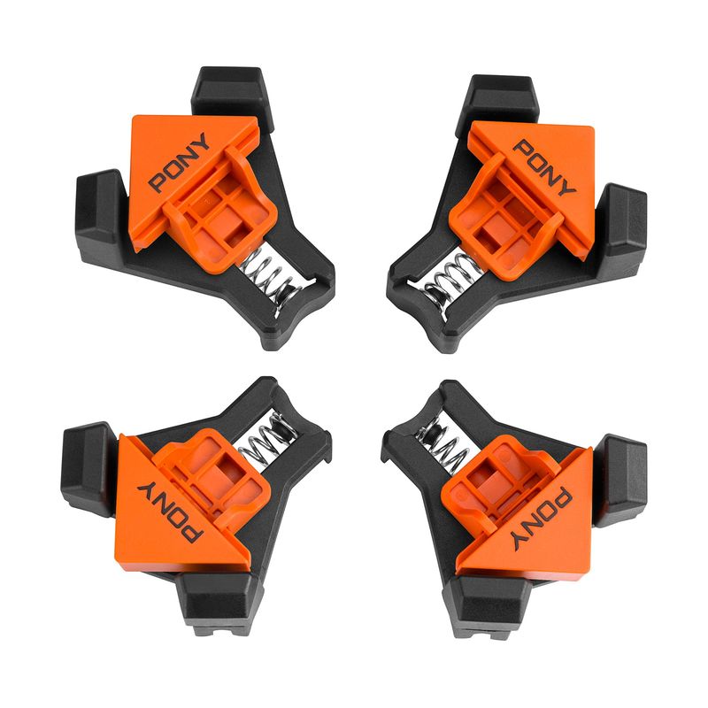 PONY 4-Pack Corner Clamp for Woodworking, 90 Degree Right Angle Clamp ...