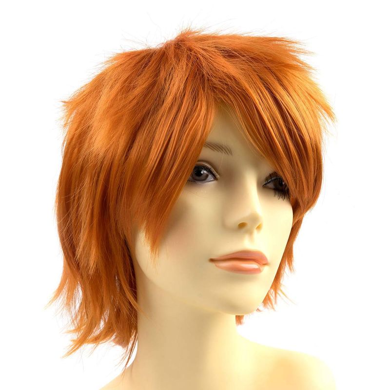 Modernfairy Anime Halloween Wig Dark Orange for Cosplay Party ...
