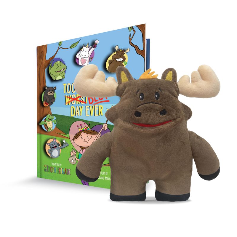 The Tooth Brigade Book and Twigs Moose Tooth Fairy Pillow Bundle ...