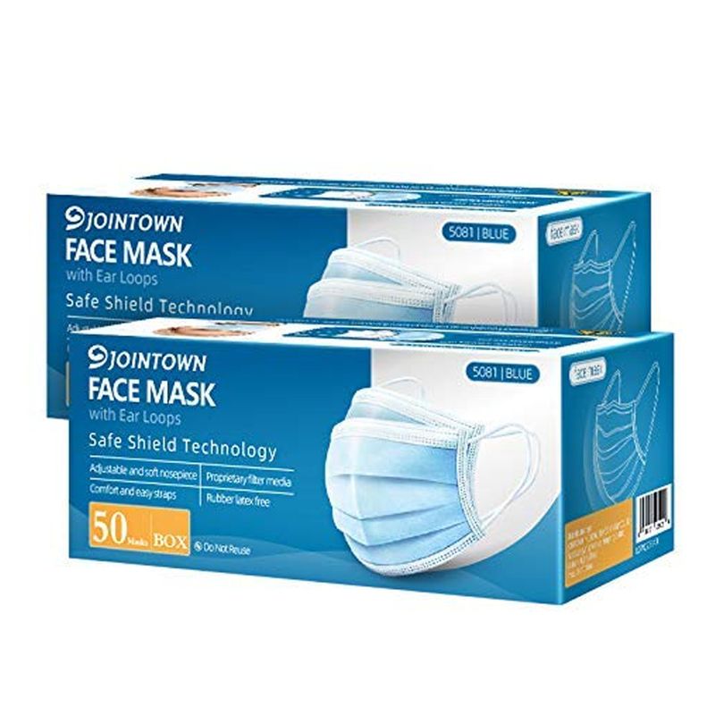 500pcs Jointown Disposable Face Masks 3Ply Blue Bulk Wholesale - Online ...