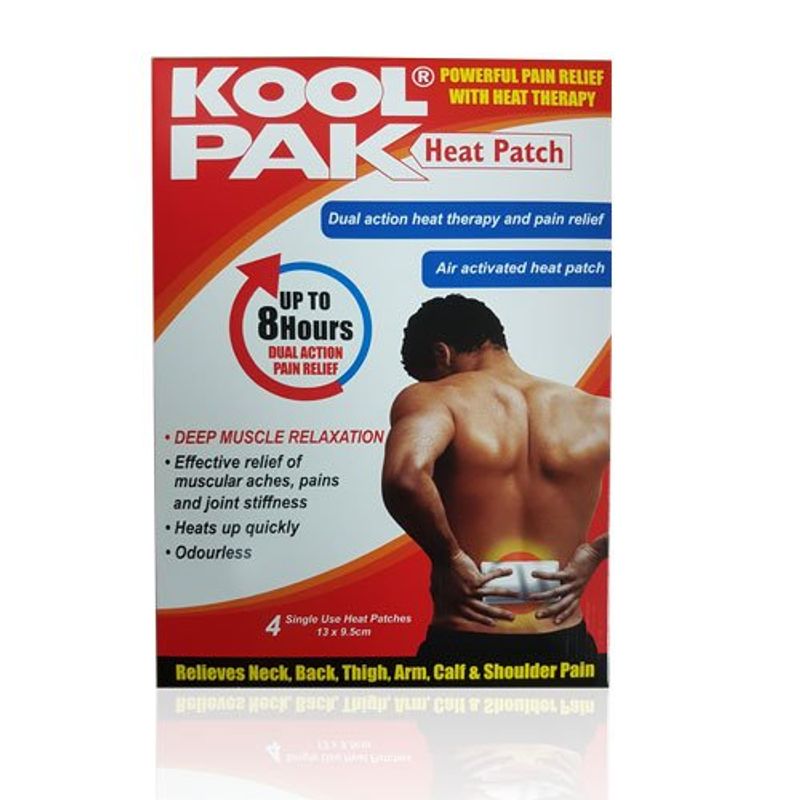 Koolpak Adhesive Dual Action Heat Patches - Pack of 4 - Deep Heat ...