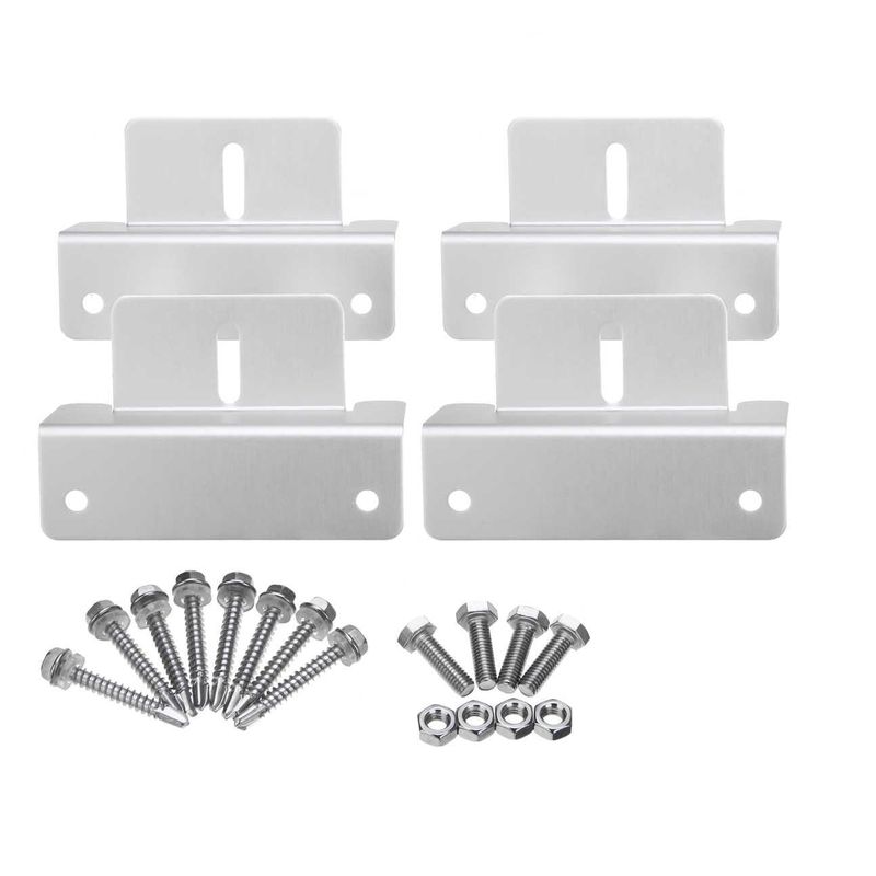 Solar Panel Z Mounting Brackets, Aluminium Construction with Hardware ...