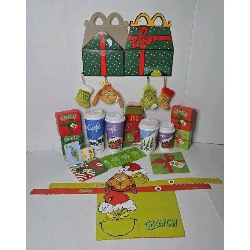 Bundle McDonalds Complete Canada 2024 Grinch Plush Happy Meal Toys an ...