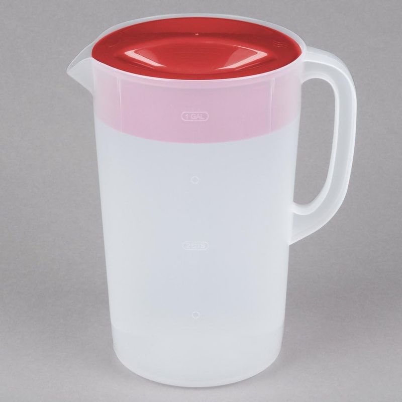 Rubbermaid Pitcher Classic 1 Gallon Clear Base, Red Lid - Online ...